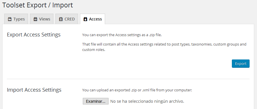 Toolset Access Access 2.0 - Toolset